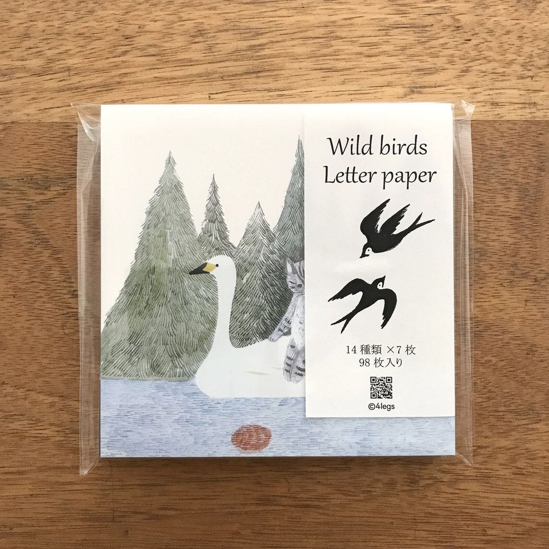 98PCS Wild Birds Memo Paper Set, 4legs Illustration Notepad, Finch ...