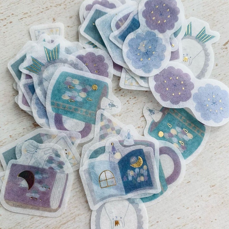 Teacup Animals Stickers Pack, Papier Platz Sticker Flakes, Daily ...