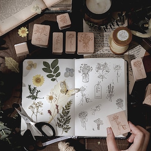Flower Shop Series Wooden Stamps, Florist, Floral Stamp for Crafting ...
