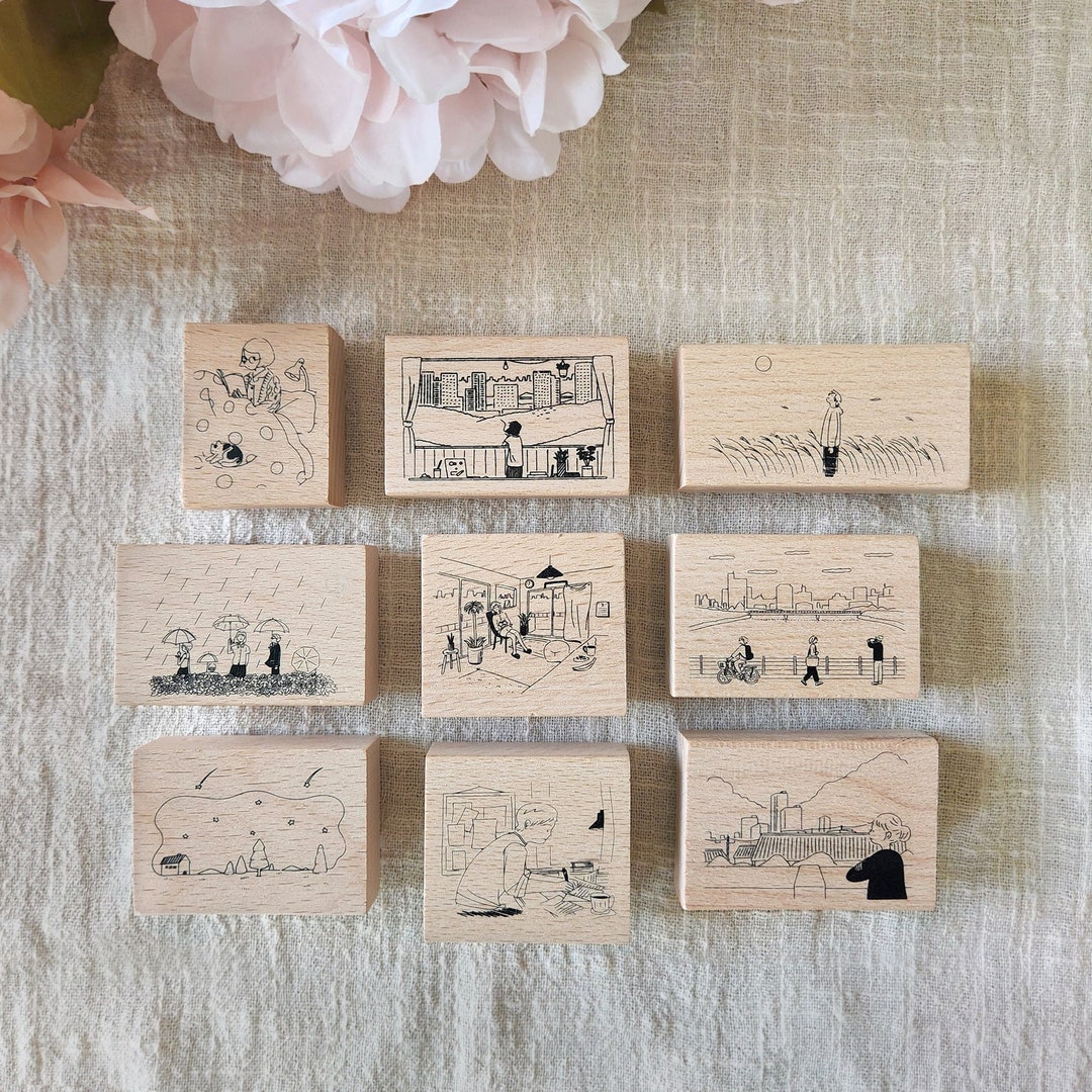 Small Moments Rubber Stamps, Daily Life, Rainy Day, Cityscape, Sunset ...