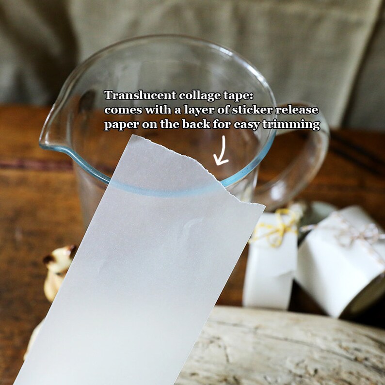 Translucent Collage Tape Vellum Paper Tape for Junk Journal | Etsy