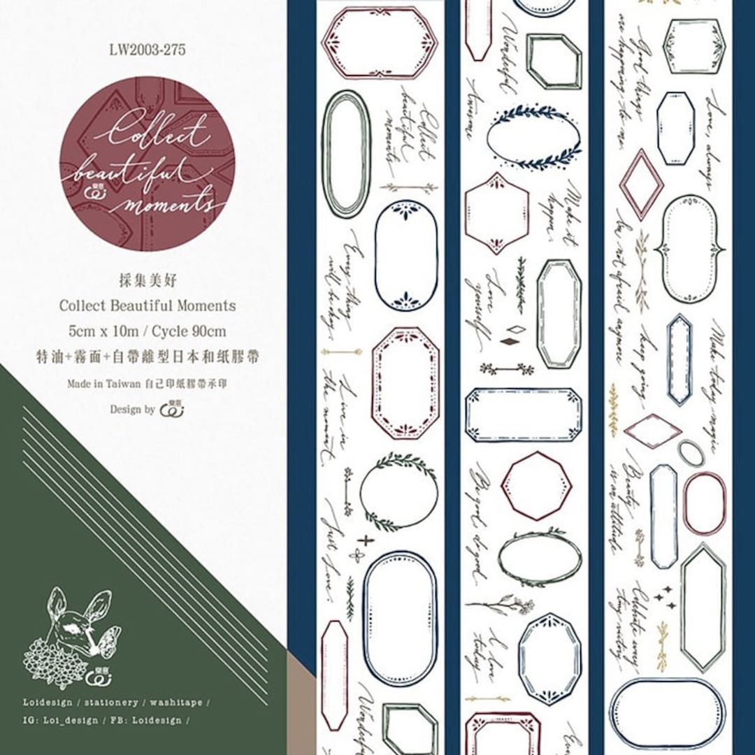 TAPE SAMPLE, Loidesign Collect Beautiful Moments Label PET Tape Sample ...