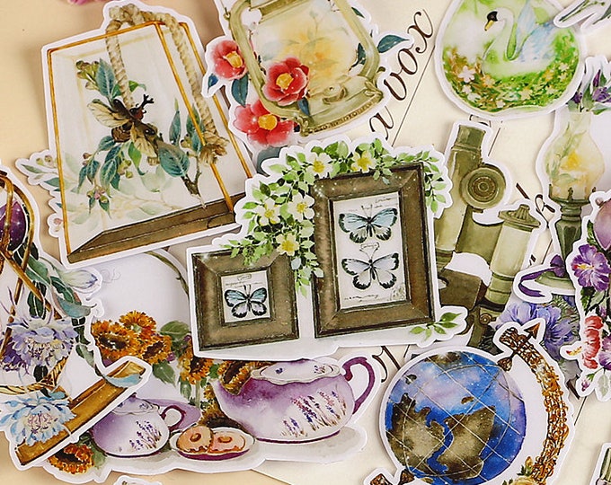 Vintage Objects Sticker Pack Antique Treasures Sticker Set - Etsy