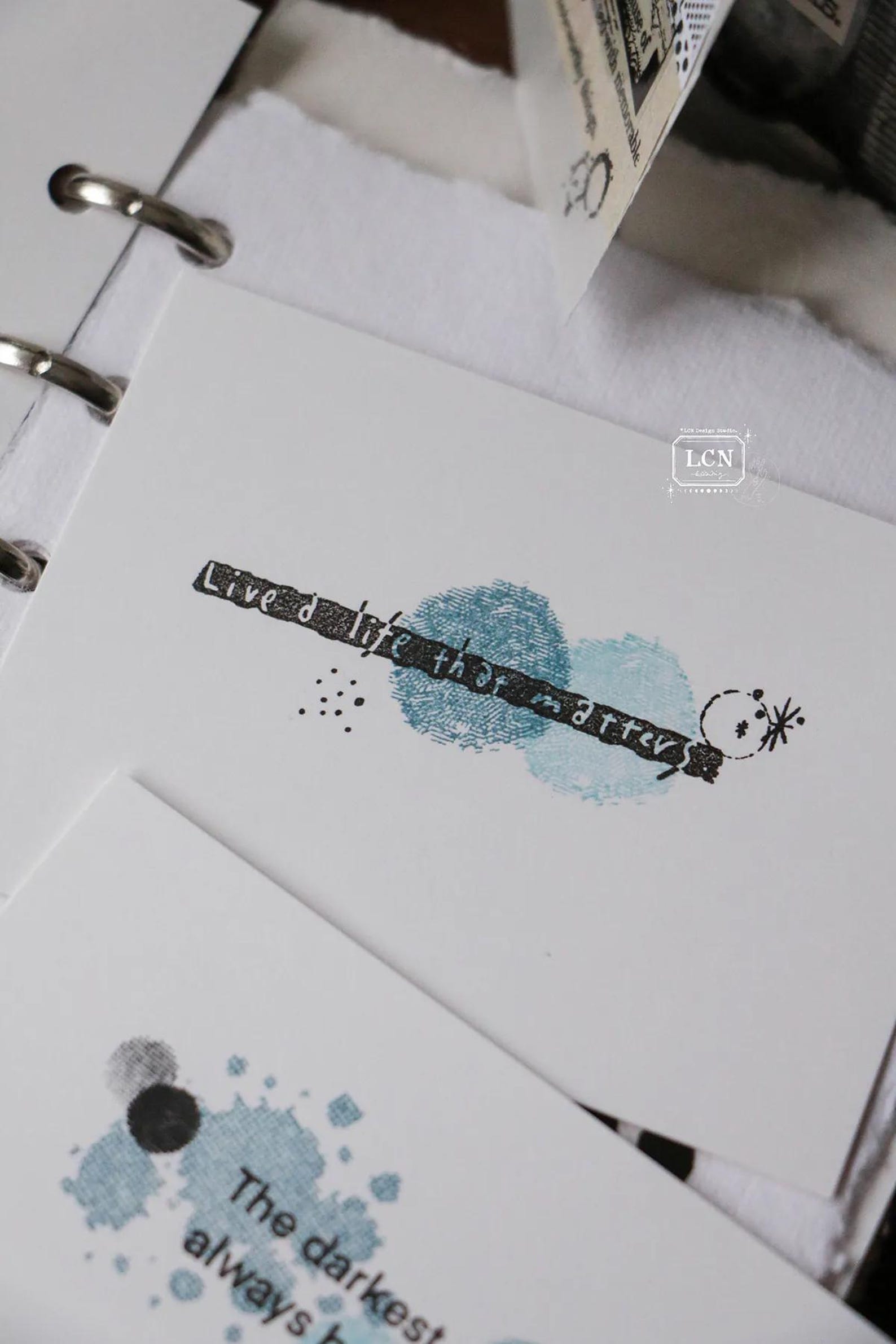 LCN Design Studio Push Button Self Inking Stamps, Dots and Circles ...