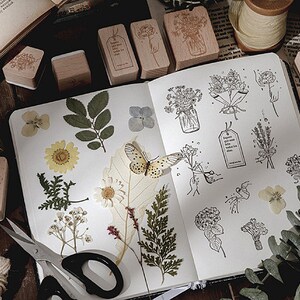Flower Shop Series Wooden Stamps, Florist, Floral Stamp for Crafting ...