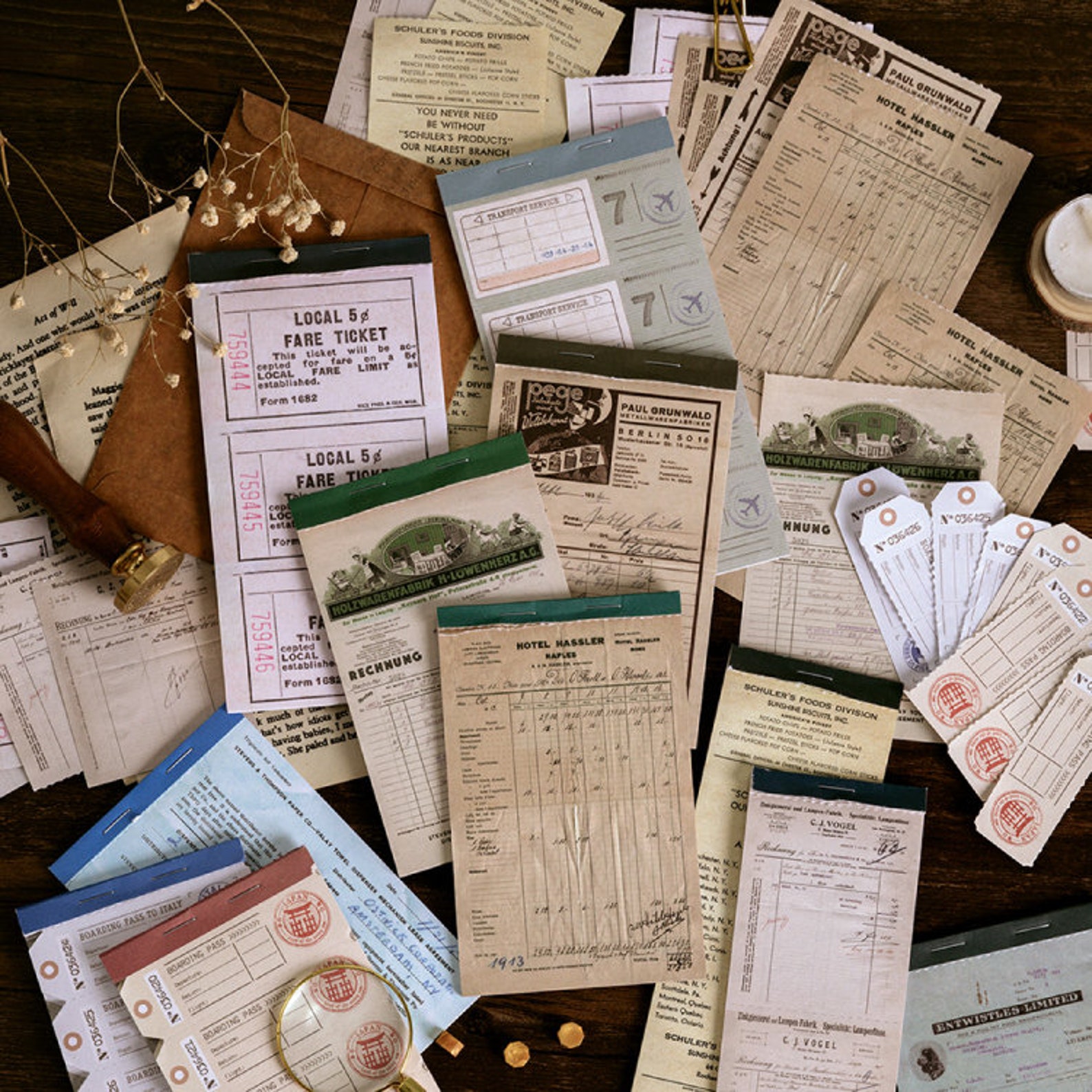 Vintage Tickets Notepad, Bus Transit Tickets Memo Paper, Pharmacy ...