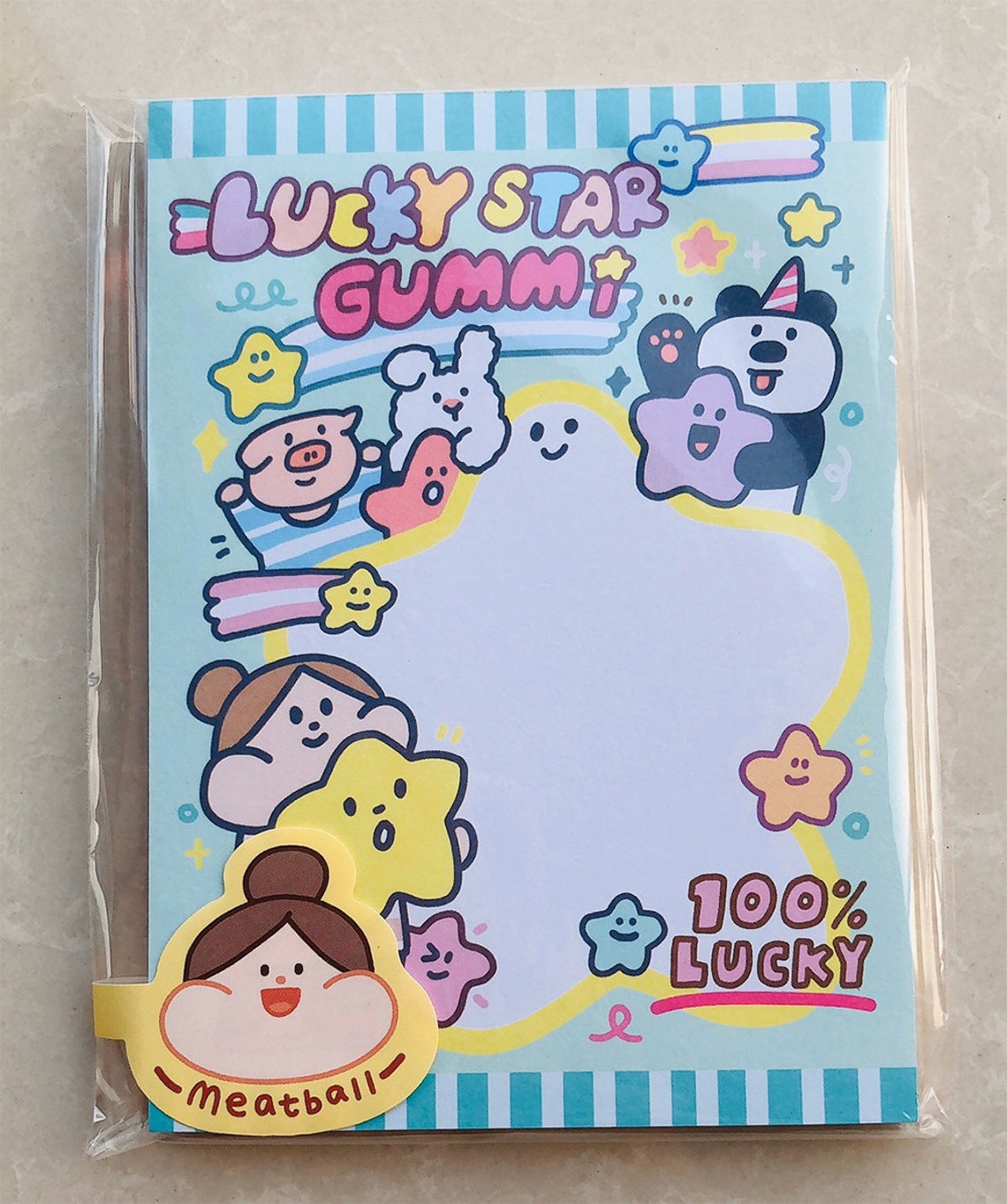 Meatball Candy Bag Notepad, Kawaii Memo Paper, Note Paper - Etsy