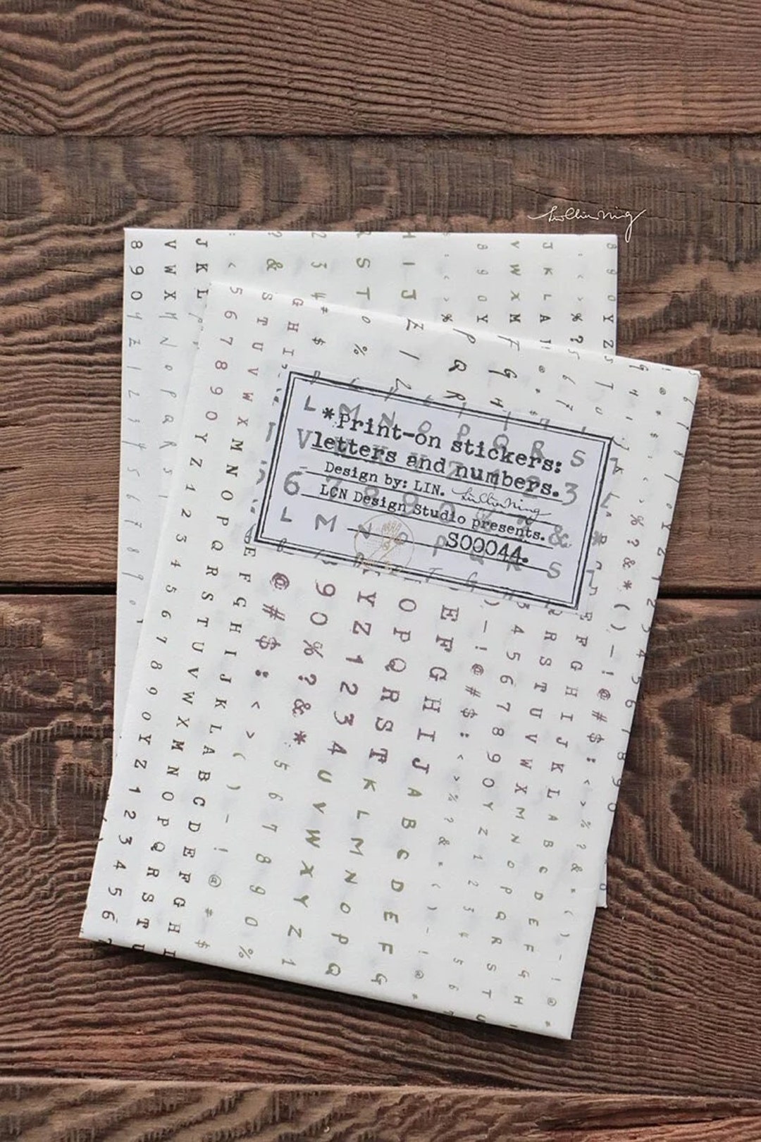 Letters and Numbers Rub on Stickers, LCN Design Studio Print on ...