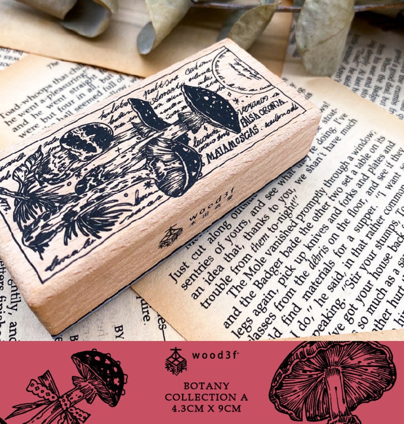 Botany Collection Rubber Stamp Set 1 Large Wooden Stamp - Etsy