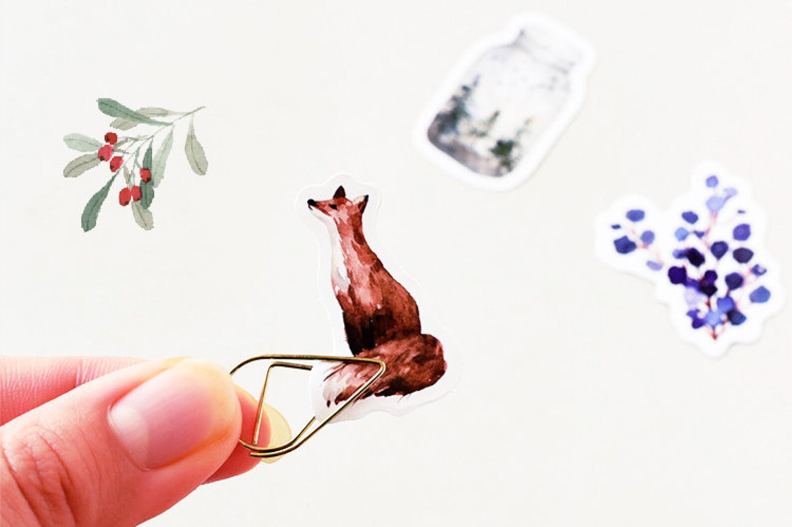 Forest Mist Sticker Set Forest Animals Stickers Box Set Fox | Etsy