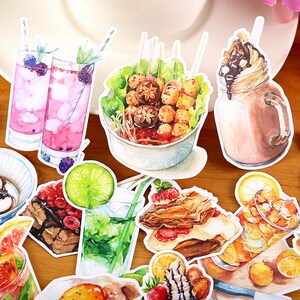Food and Drinks Sticker Pack, Afternoon Tea, International Food Planner ...