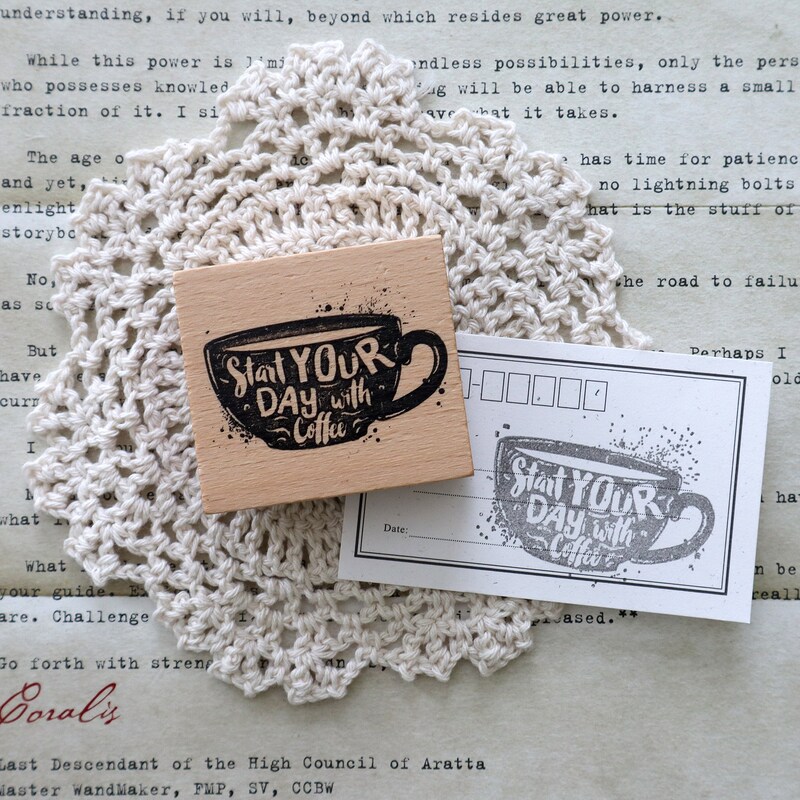 Coffee Cup Stamp - Etsy