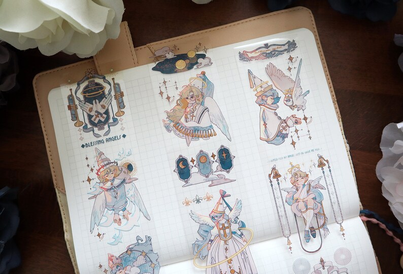 Angel's Blessings Clear and Washi Tape, Fantasy Girls Masking Tape, Owl ...