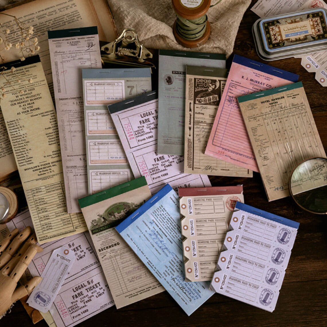 Vintage Tickets Notepad Bus Transit Tickets Memo Paper - Etsy