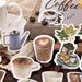 Coffee Stickers Set Cafe Drinks Stickers Pack Latte - Etsy