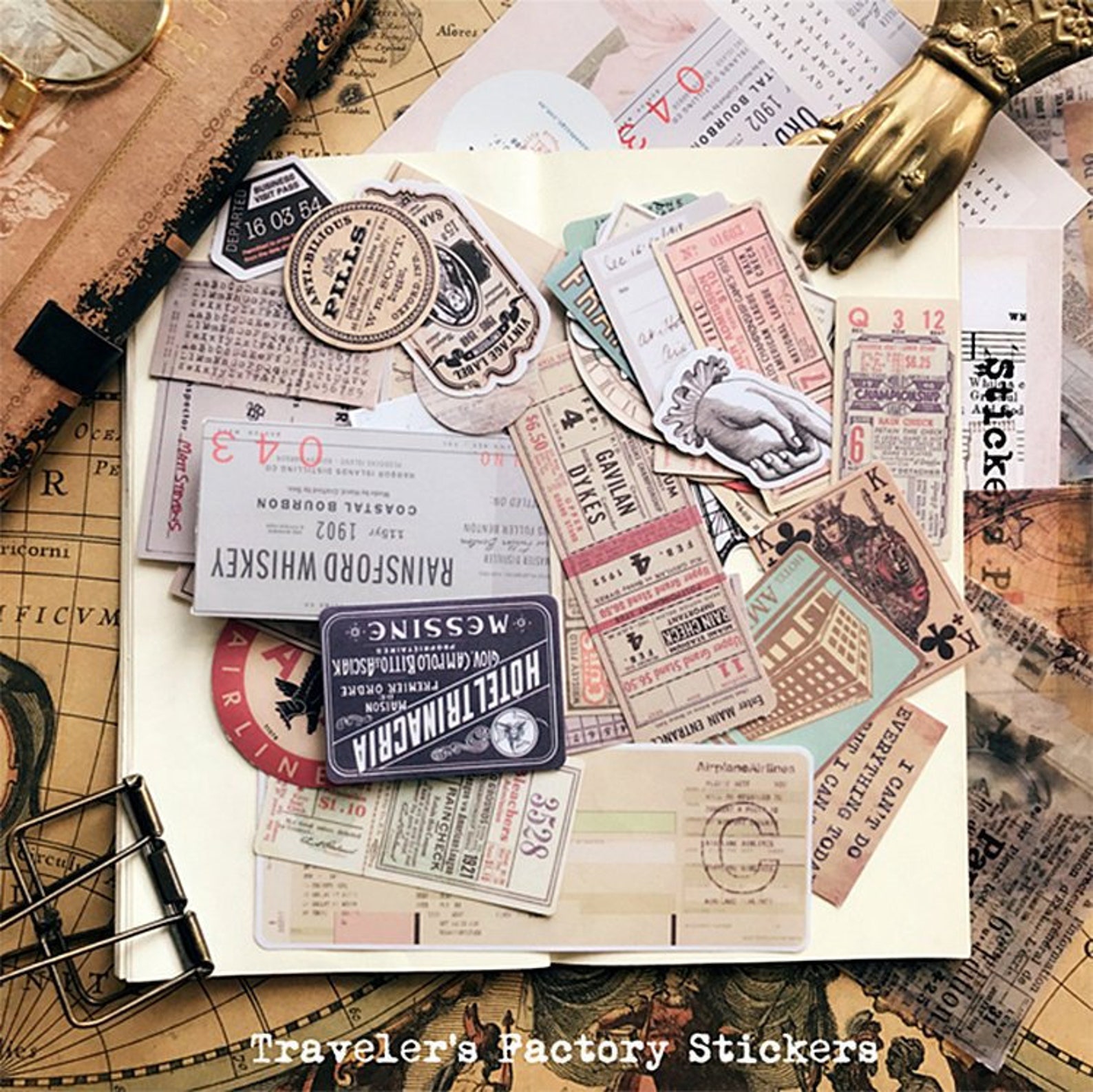 52PCS Vintage Ticket Stubs Stickers Pack Traveler's - Etsy