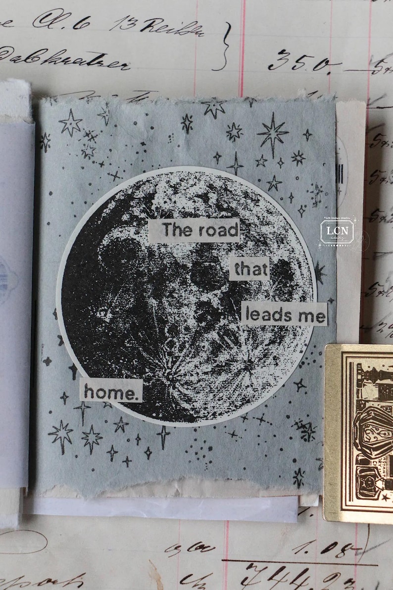 Hand Drawn Stars Rubber Stamp, LCN Design Studio Lignous Stamp, Lin ...