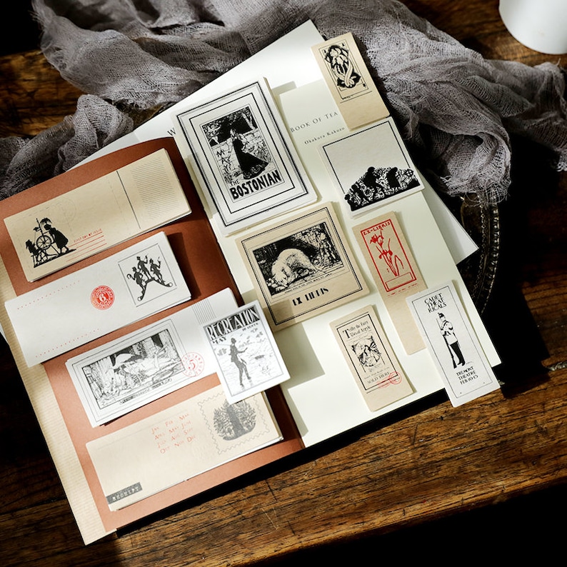 Milk Tea Series Assorted Paper Journaling Cards Set B, Decorative ...