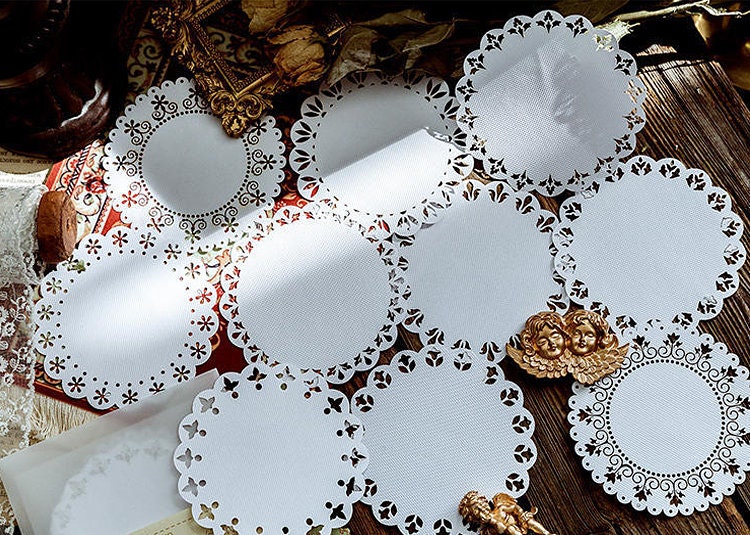 10PCS Assorted Lace Paper Die-Cuts Butterfly Plants Flower | Etsy