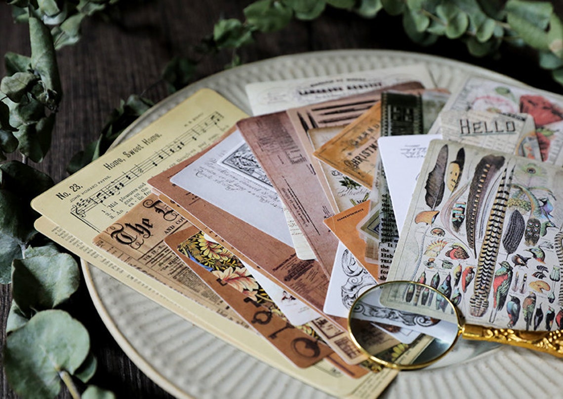 50pcs Vintage Journaling Stickers Stickers Pack Ephemera | Etsy