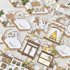 Stay at Home Stickers Sheet, House Cat, Mewmewbeam Kiss-cut Sticker ...