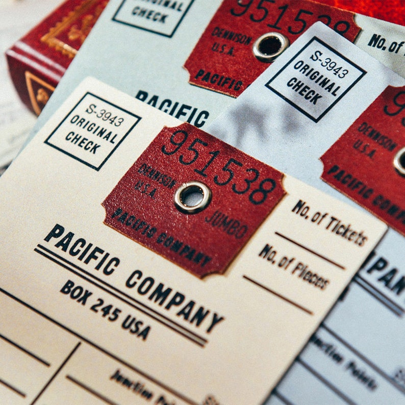 3PCS Train Ticket Stubs, Vintage Transit Tags, Ephemera, Scrapbooking ...