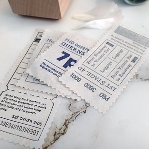 Transit Tickets Wooden Stamps, Vintage Bus Ticket Stubs Rubber Stamps ...