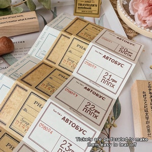 Assorted Vintage Tickets Paper Pad C, Vintage Bus Transit Tickets ...