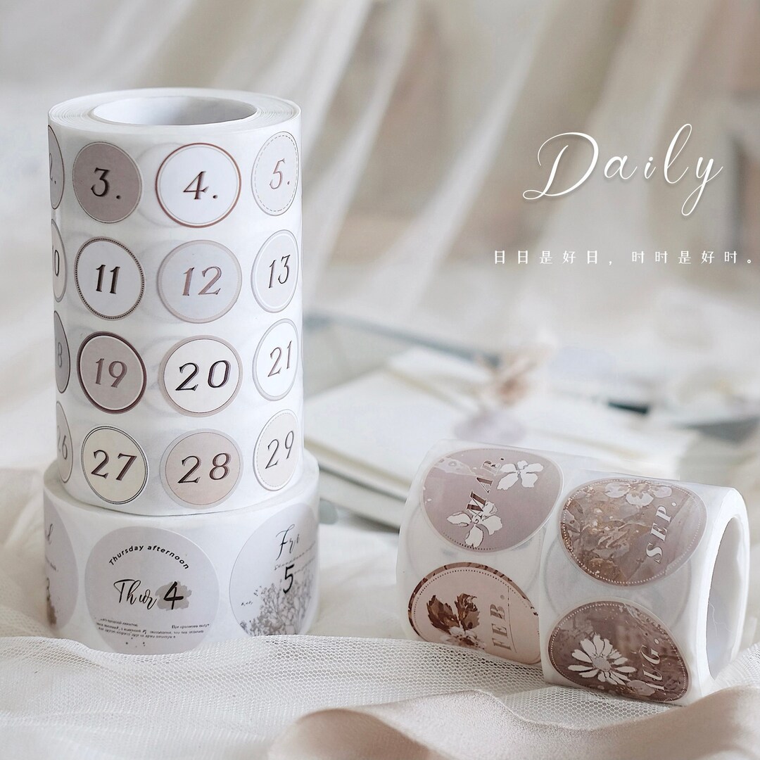 Freckles Tea Daily Sticker Seals, Calendar Themed Stickers for Creative ...