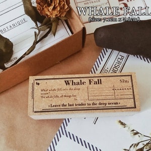 A Message From the Sea Wooden Stamps, Moby Dick, Ocean, Whale Rubber ...