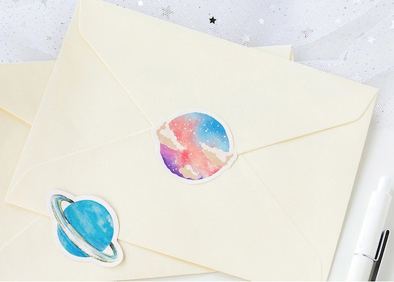 Moon Stickers Planning Universe Planetary Stickers Galaxy STICKERSET ...