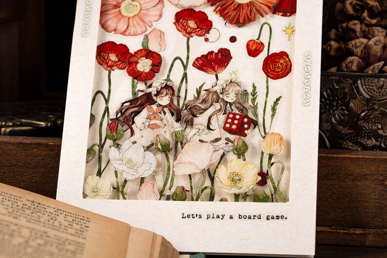 Tape Sample, Red and White Poppy Flower Masking Tape, Reco Studio ...