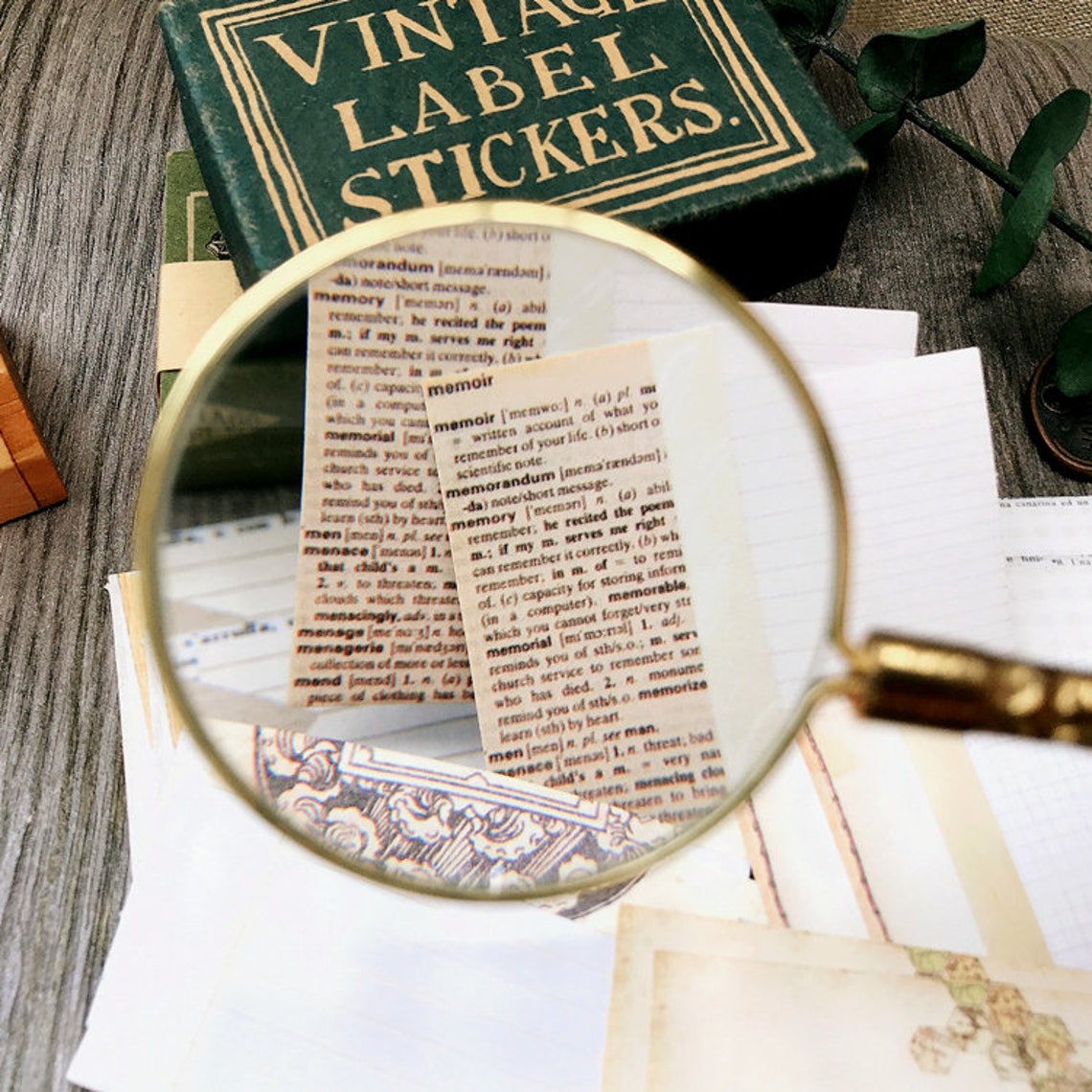 Vintage Style Note Cards Collage Memo Paper Retro Junk | Etsy