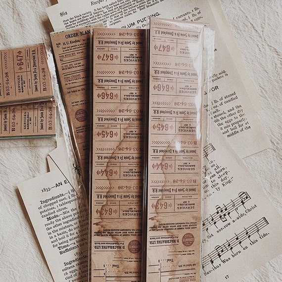 16PCS Vintage Ticket Stubs Sampler Pack Printed Bus Ticket | Etsy