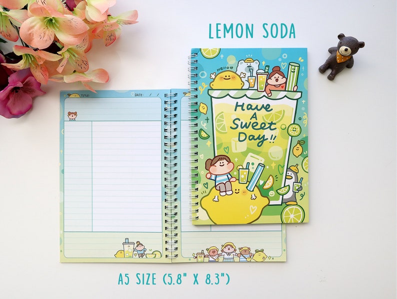 Meatball Soda Series Notebook Journal Softcover Spiral Bound - Etsy