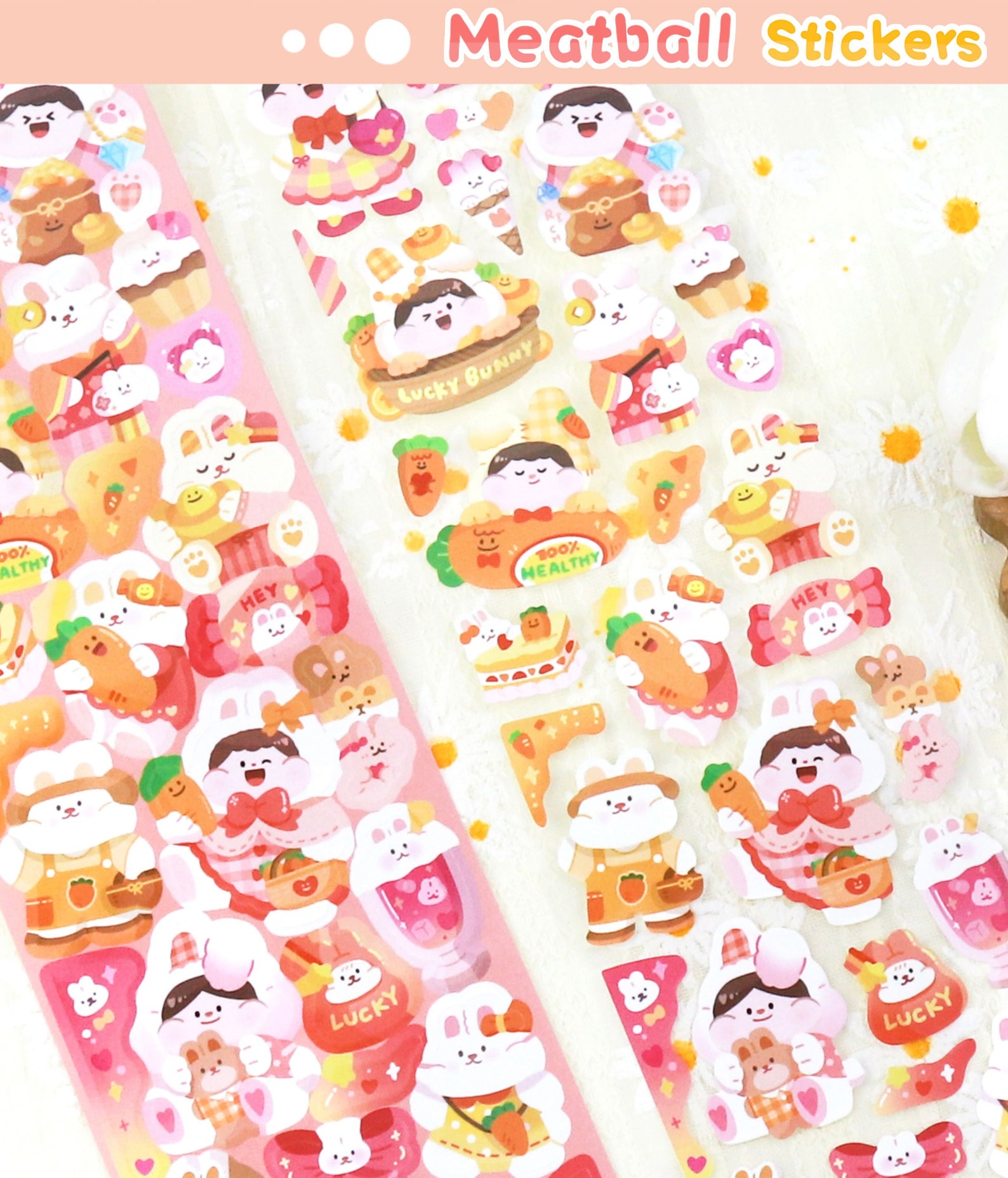 Meatball Year of the Rabbit Sticker Tape, Kiss-cut Stickers, Original ...