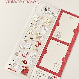 Postman Stickers Sheet, Cat Post Office, Mewmewbeam Kiss-cut Sticker ...