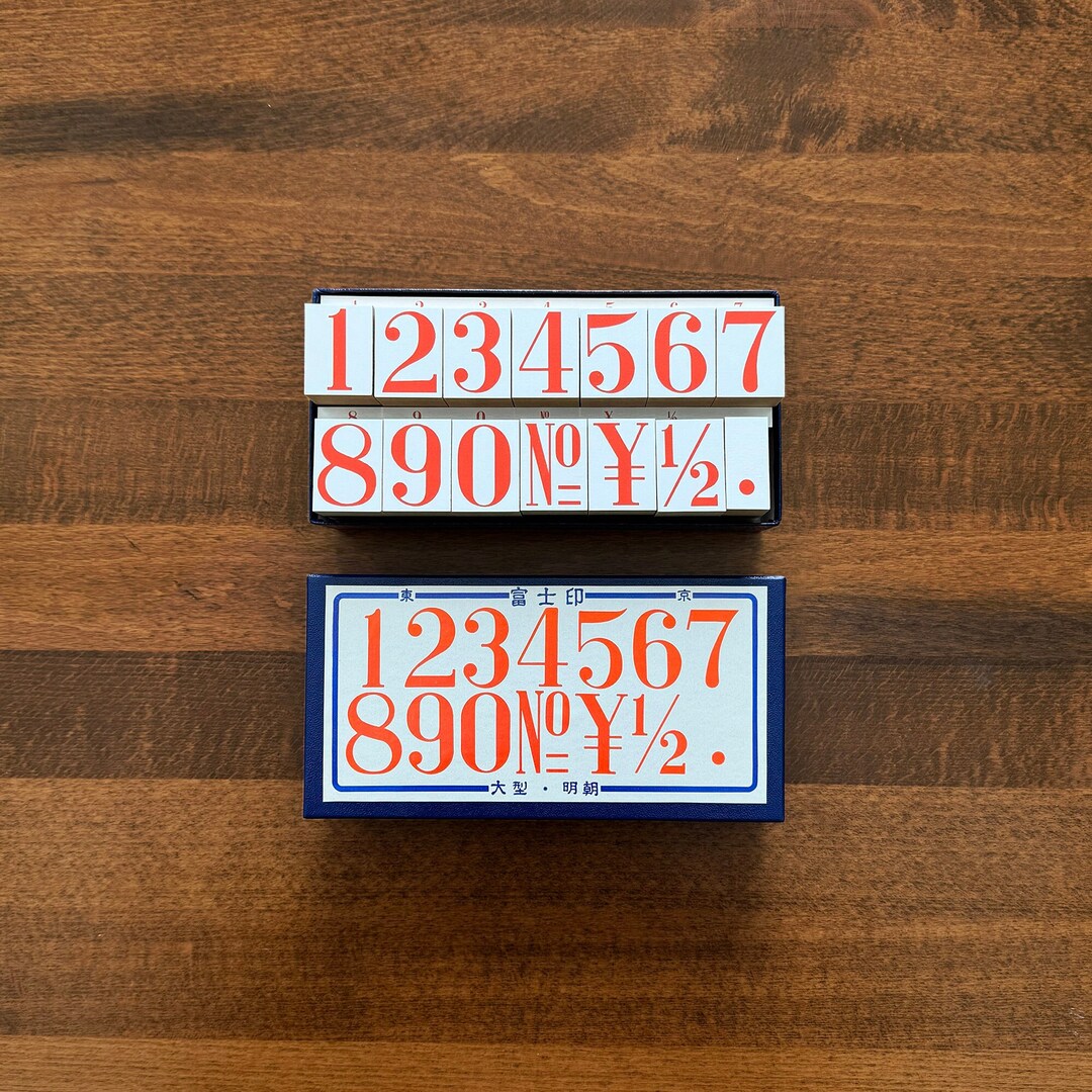 36sublo Extra Large Number Wooden Stamps Set, Jumbo Typewriter Numbers ...