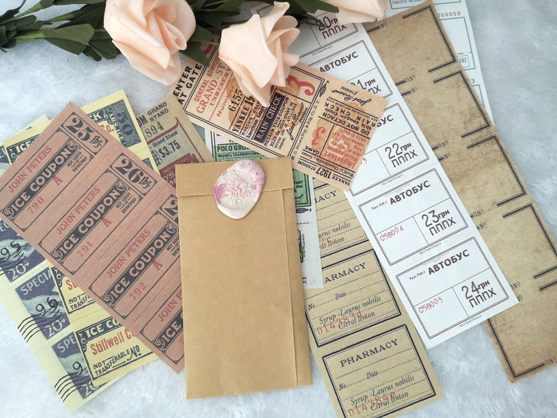 Assorted Vintage Tickets Paper Pad C Vintage Bus Transit | Etsy