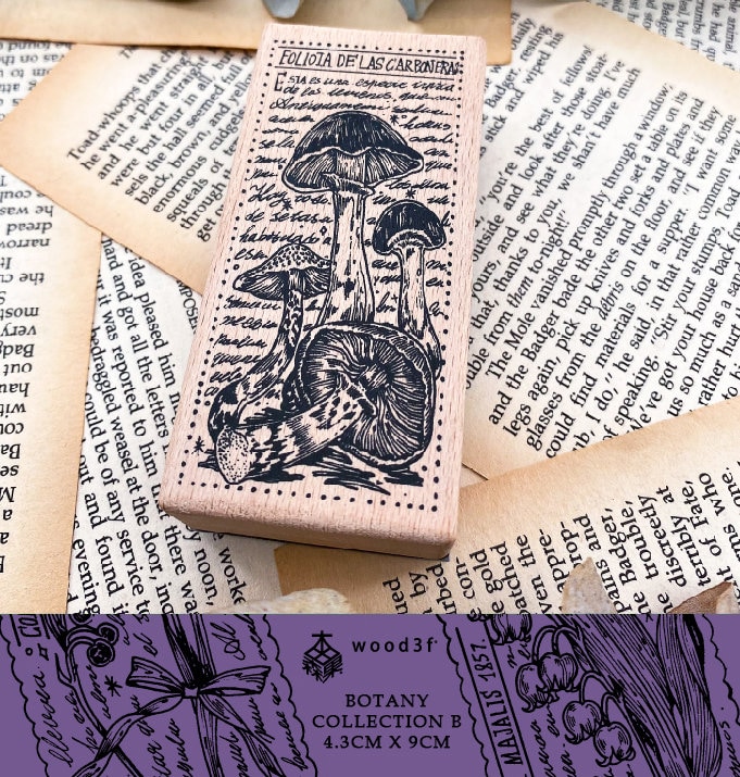 Botany Collection Rubber Stamp Set 2 Large Wooden Stamp - Etsy
