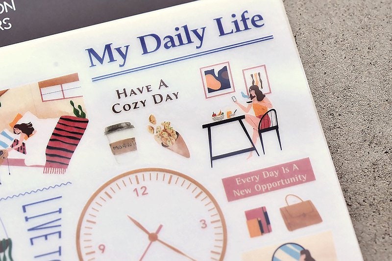 MU Lifestyle Print On Stickers 135 Daily Schedule Rub On | Etsy