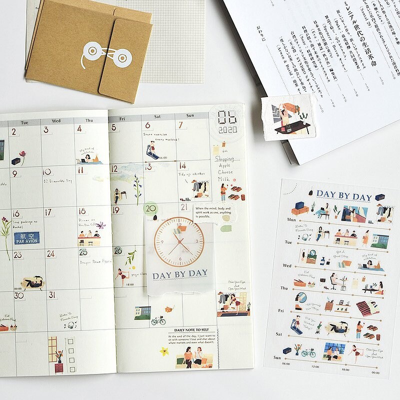 MU Lifestyle Print on Stickers 135 Daily Schedule Rub on - Etsy