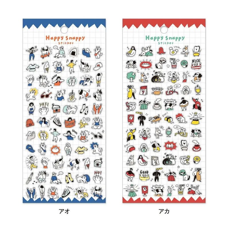 Mind Wave Happy Snappy Series Sticker Sheets, People and Animal Doodles ...
