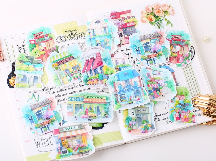 Boutique Shop Sticker Pack Bohemian Storefront Sticker Sack - Etsy