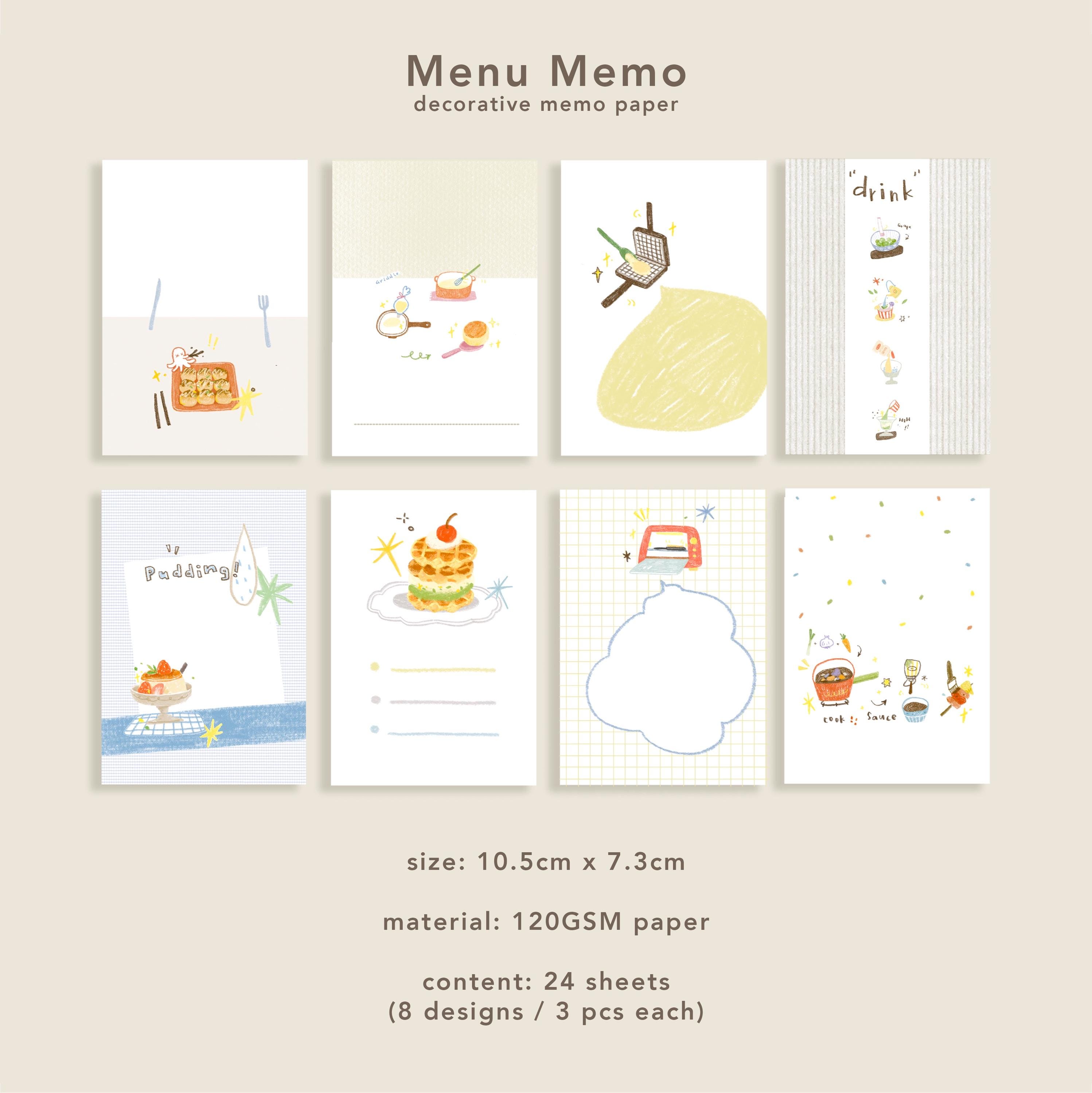 Orange Studio Menu Series Memo Paper - Etsy