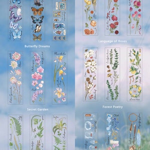 Natural Science Museum Clear Stickers Sheet, Floral, Plants Specimen ...