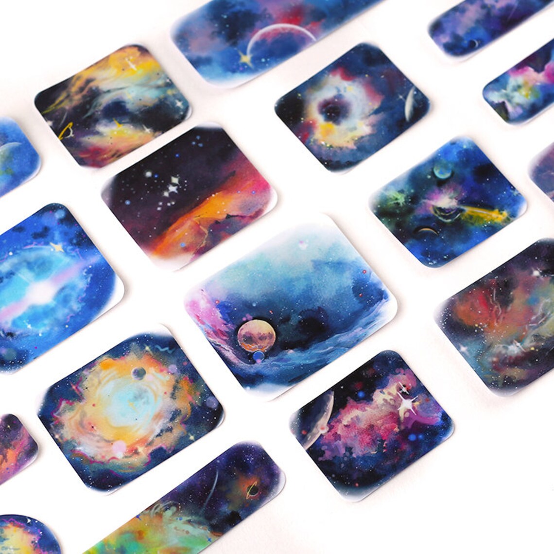 Galaxy Themed Stickers Pack Space Sticker Set Nebula Milky | Etsy