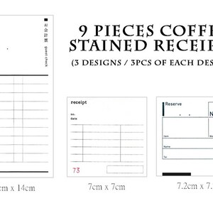 Coffee Stained Receipt Prints, Vintage Restaurant Receipt Replicas ...