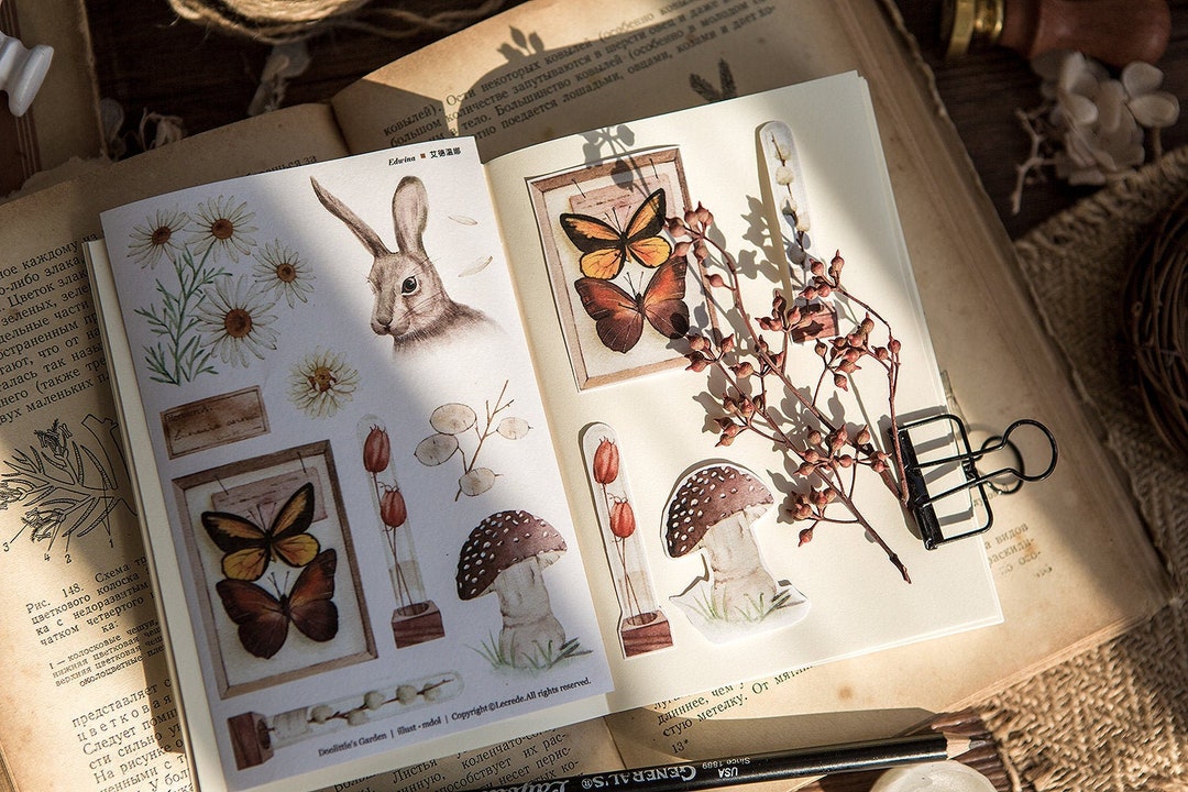 Doolittle's Garden 2 Stickers Set, Edwina, Botanical Sticker Sheet ...