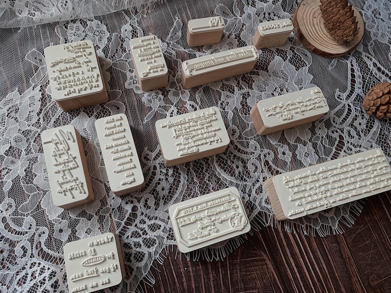 Words and Phrases Wooden Stamps Poem and Motivational Quote - Etsy